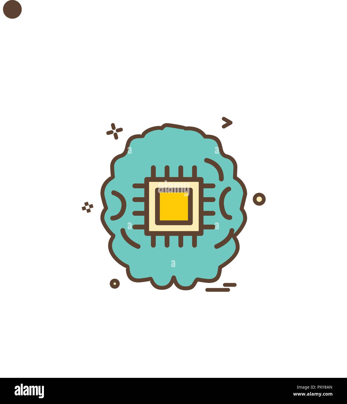 Artificial intelligence robot icon vector design Stock Vector Image ...