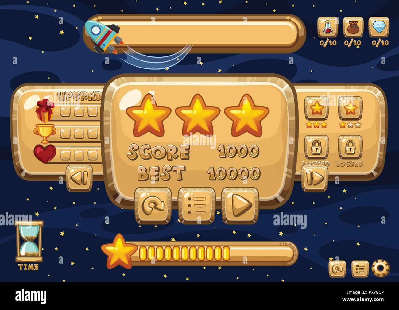 Game design with space in background illustration Stock Vector Image ...