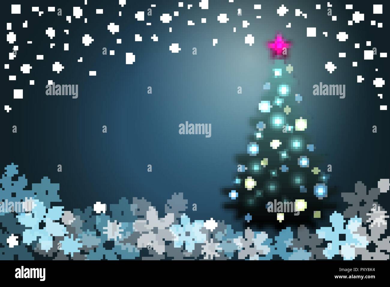 Winter holiday background with snow and fur-tree Stock Vector Image ...