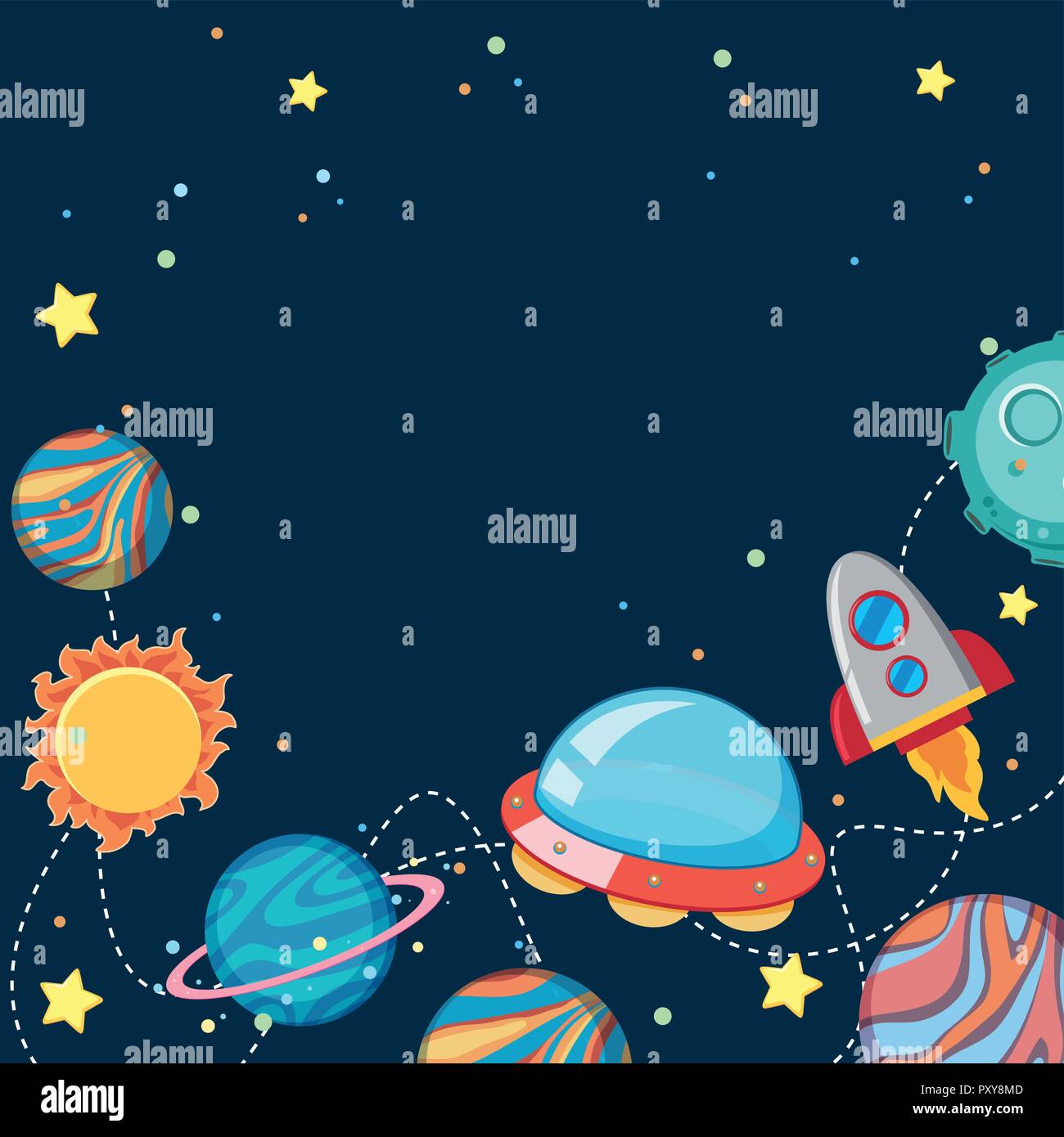 Planets design hi-res stock photography and images - Alamy
