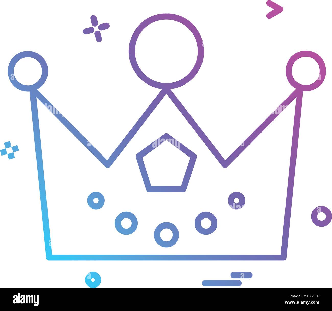 Crown icon design vector Stock Vector Image & Art - Alamy