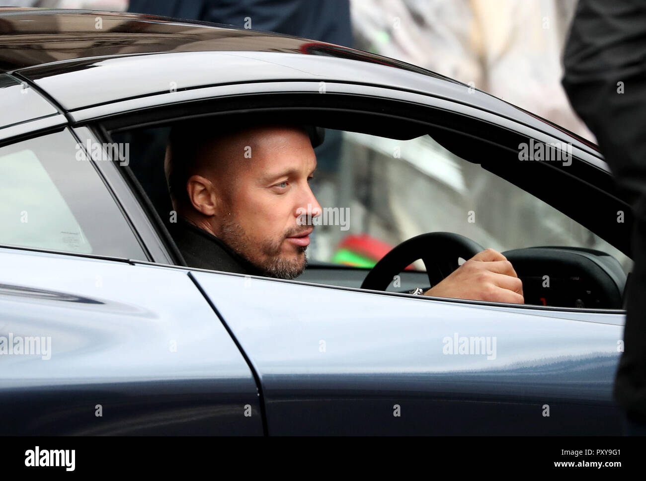 A stunt-double for actor Jason Statham during filming for a new Fast ...