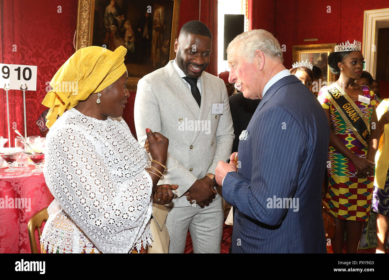 The Prince of Wales talking with musician Lethal Bizzle and Dilys ...