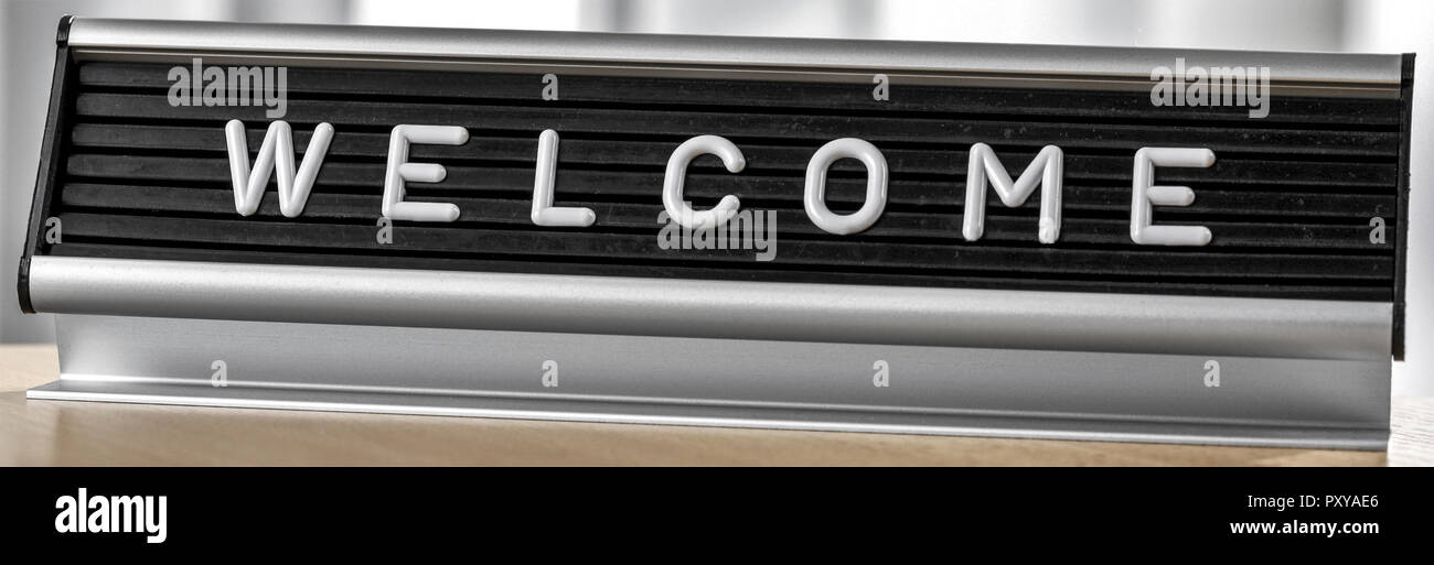 Welcome sign cut out hi-res stock photography and images - Alamy