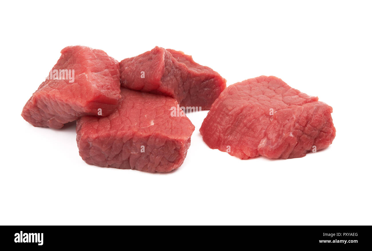 Fresh raw meat isolated on white background Stock Photo - Alamy