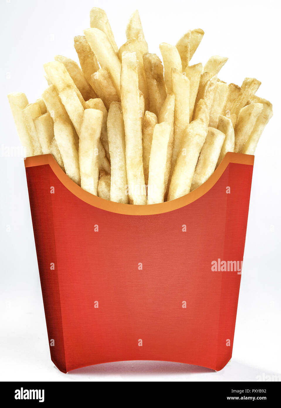 Box french fries pommes hi-res stock photography and images - Alamy