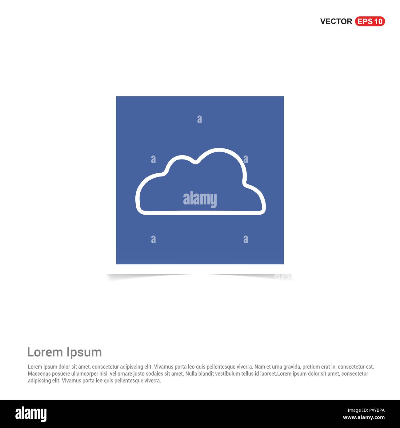 Cloud Icon - Blue photo Frame Stock Vector Image & Art - Alamy