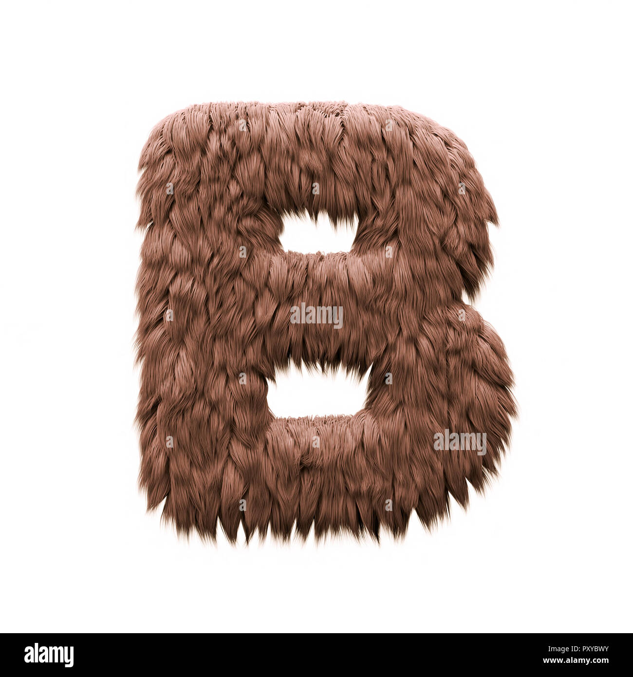 Monster letter B. Capital 3d halloween font isolated on white ...