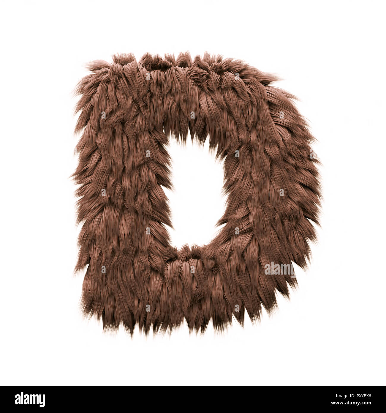 Monster letter D. Capital 3d halloween font isolated on white ...