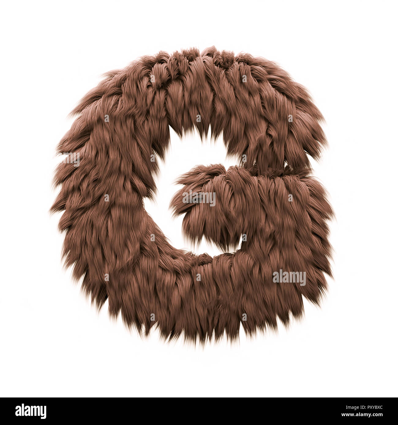 Monster letter G. Upper-case 3d halloween font isolated on white ...