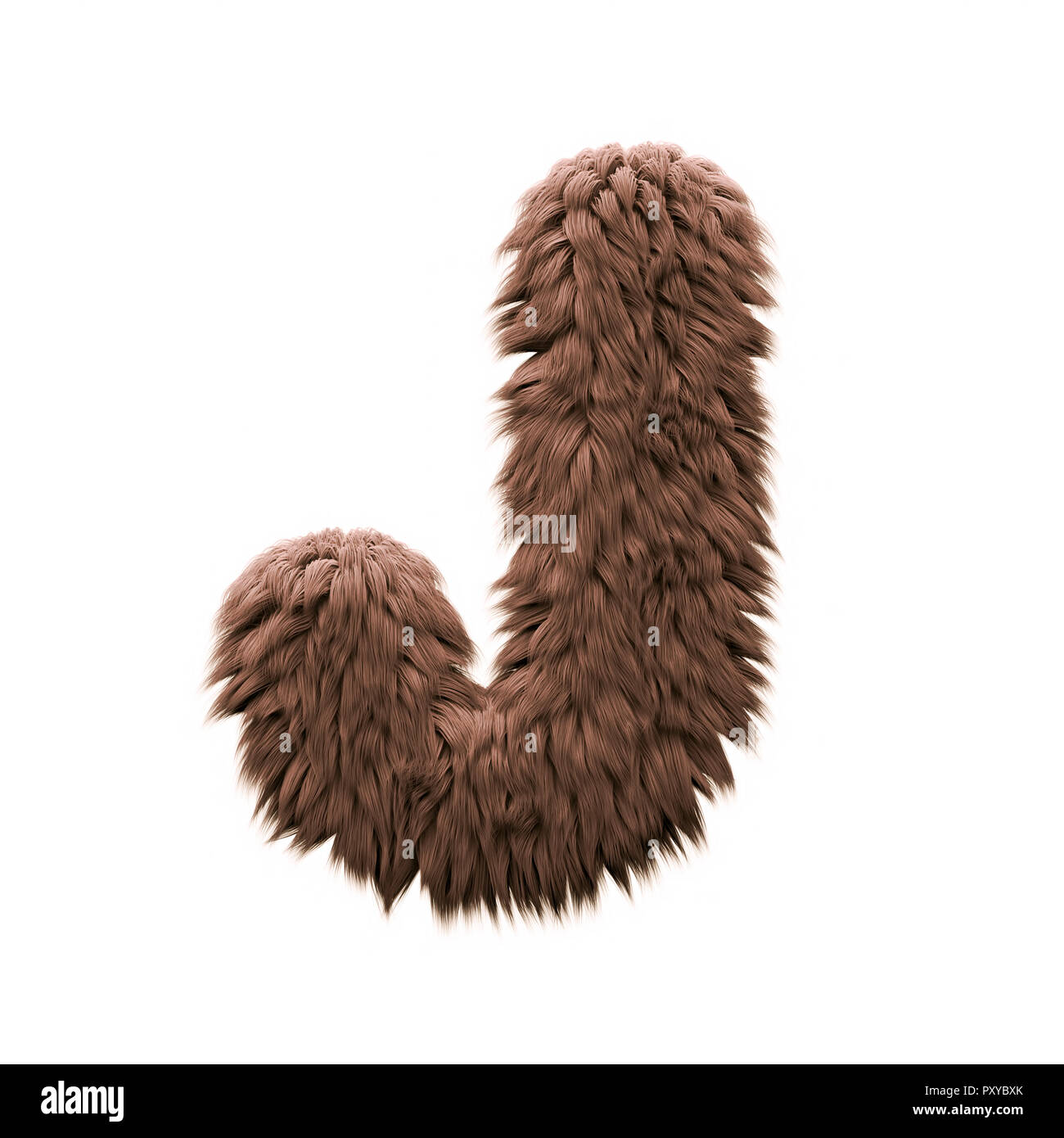 Monster letter J. Uppercase 3d halloween font isolated on white ...