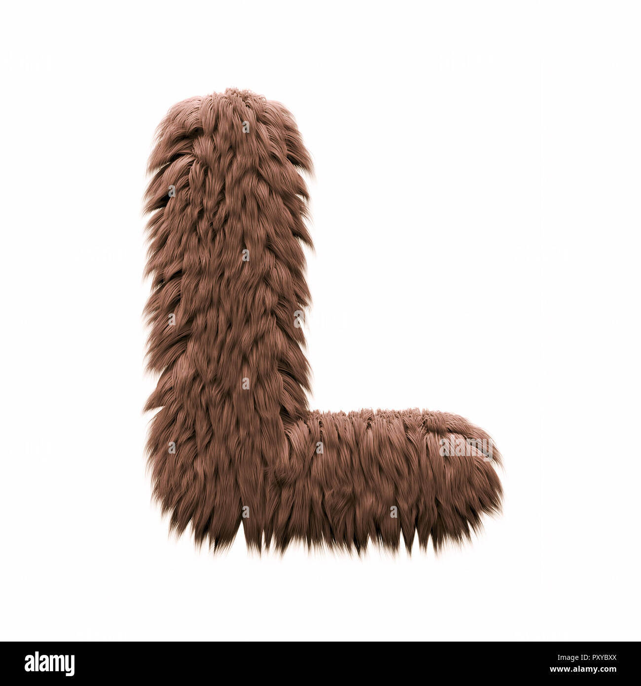 Monster letter L. Capital 3d halloween font isolated on white ...