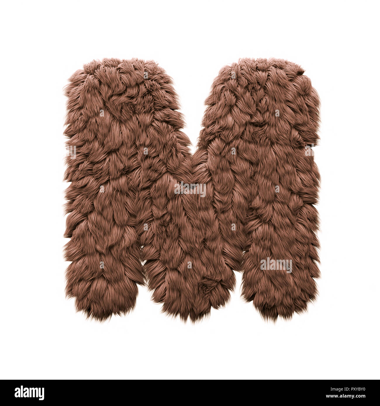 Monster letter M. Capital 3d halloween font isolated on white ...