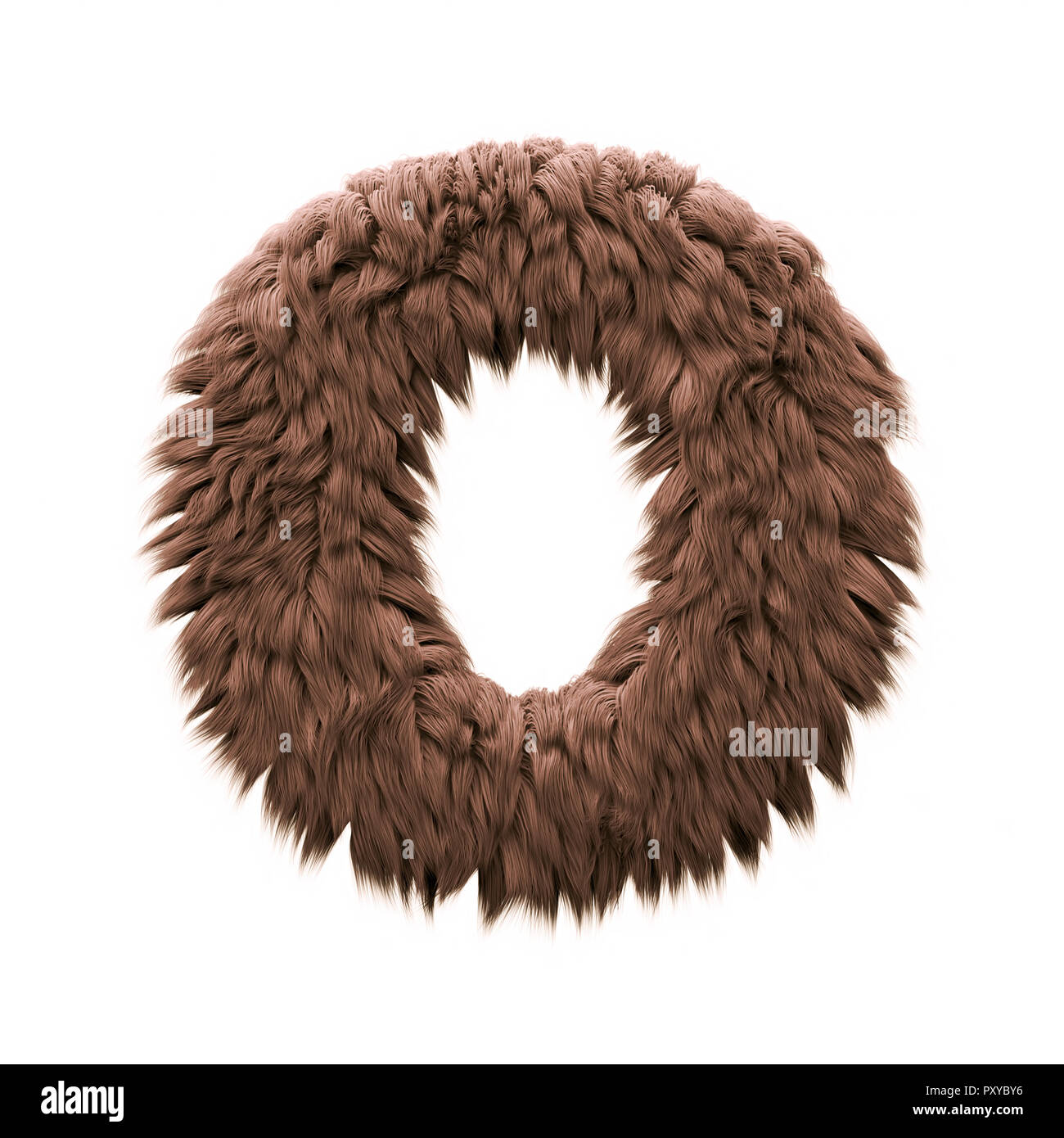 Monster letter O. Upper-case 3d halloween font isolated on white ...