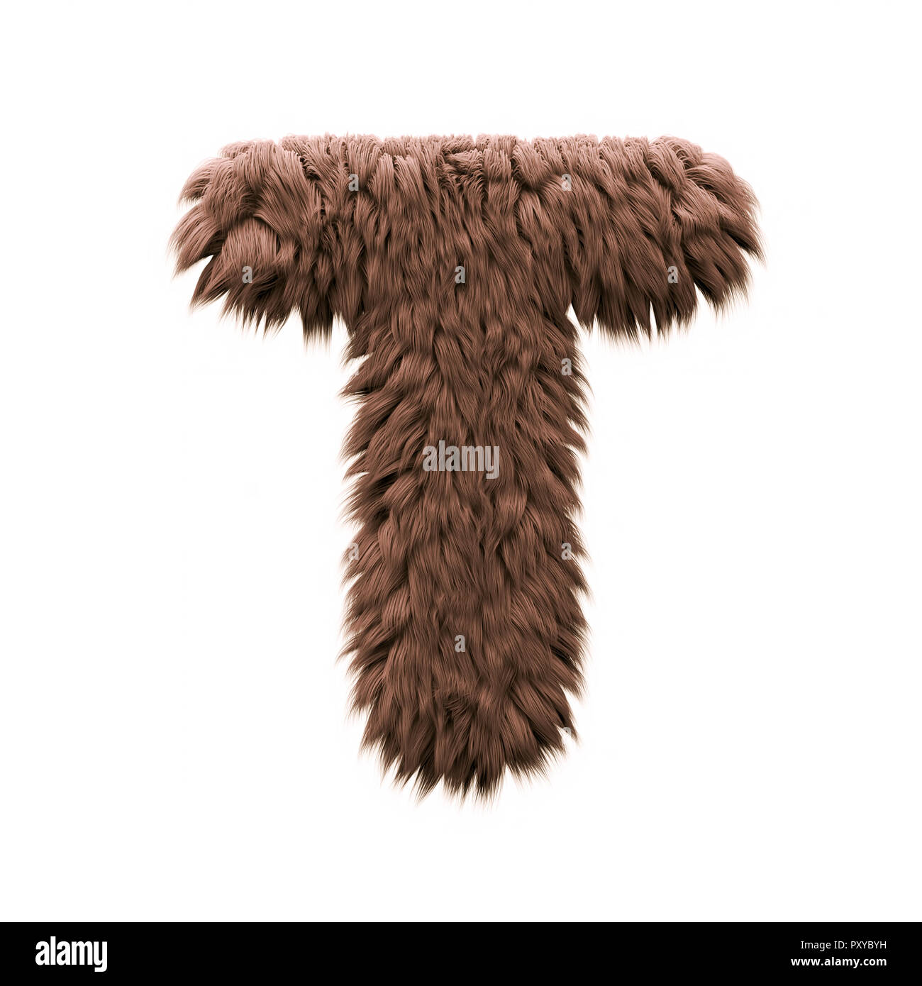Monster letter T. Uppercase 3d halloween font isolated on white ...