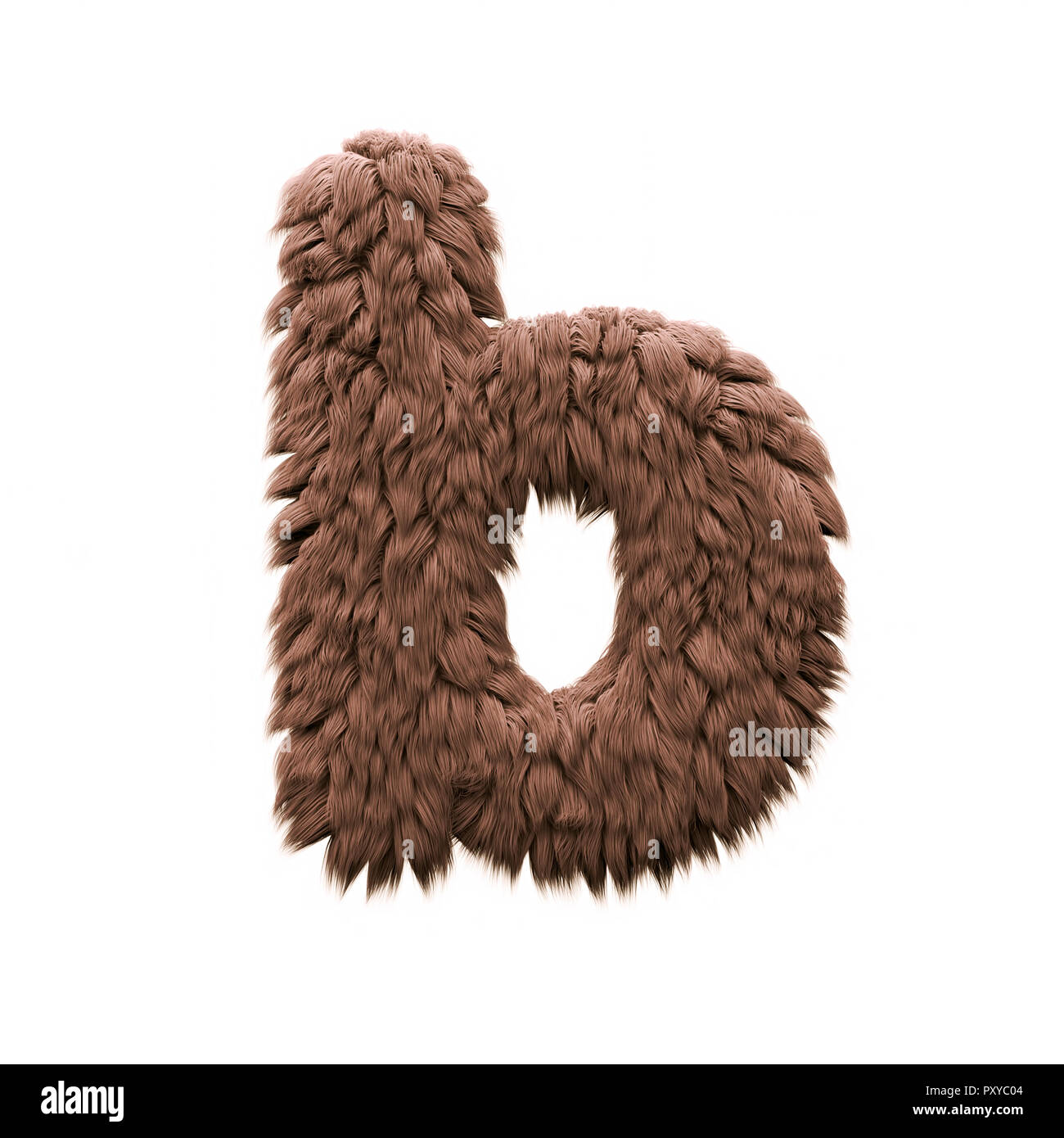 Monster letter B. Lower-case 3d halloween font isolated on white ...