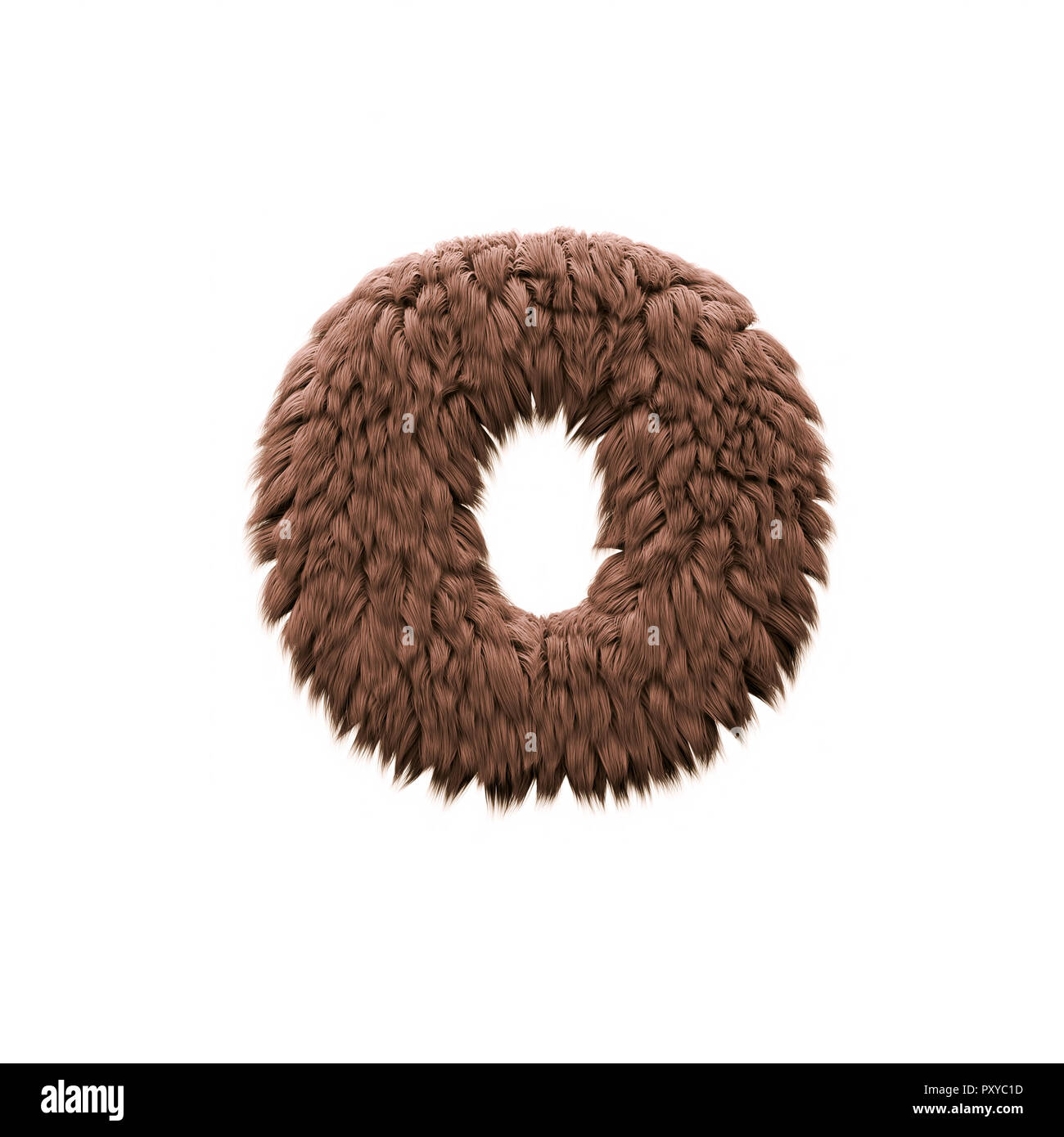 Monster letter O. Small 3d halloween font isolated on white background ...