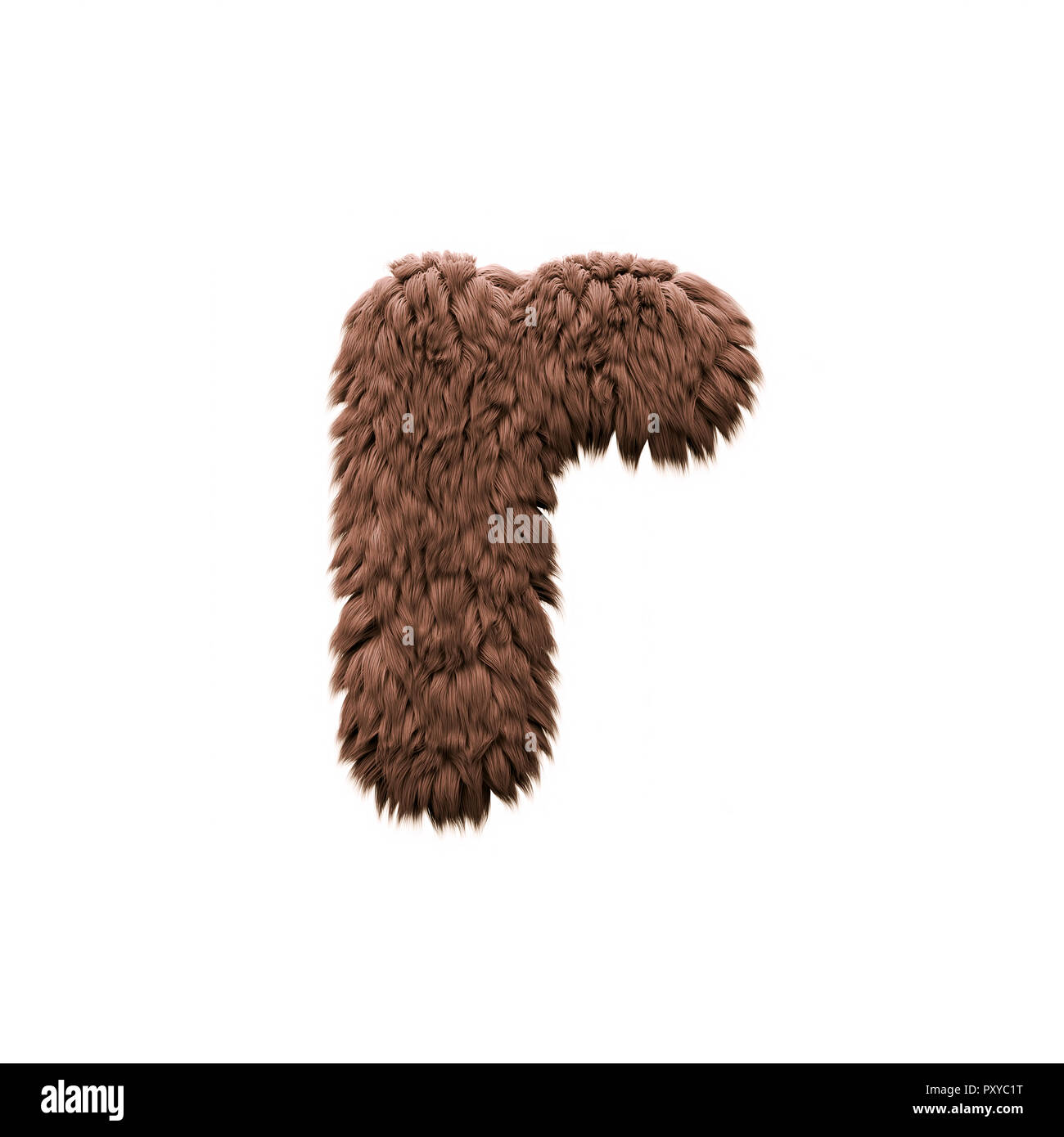 Monster letter R. Small 3d halloween font isolated on white background ...