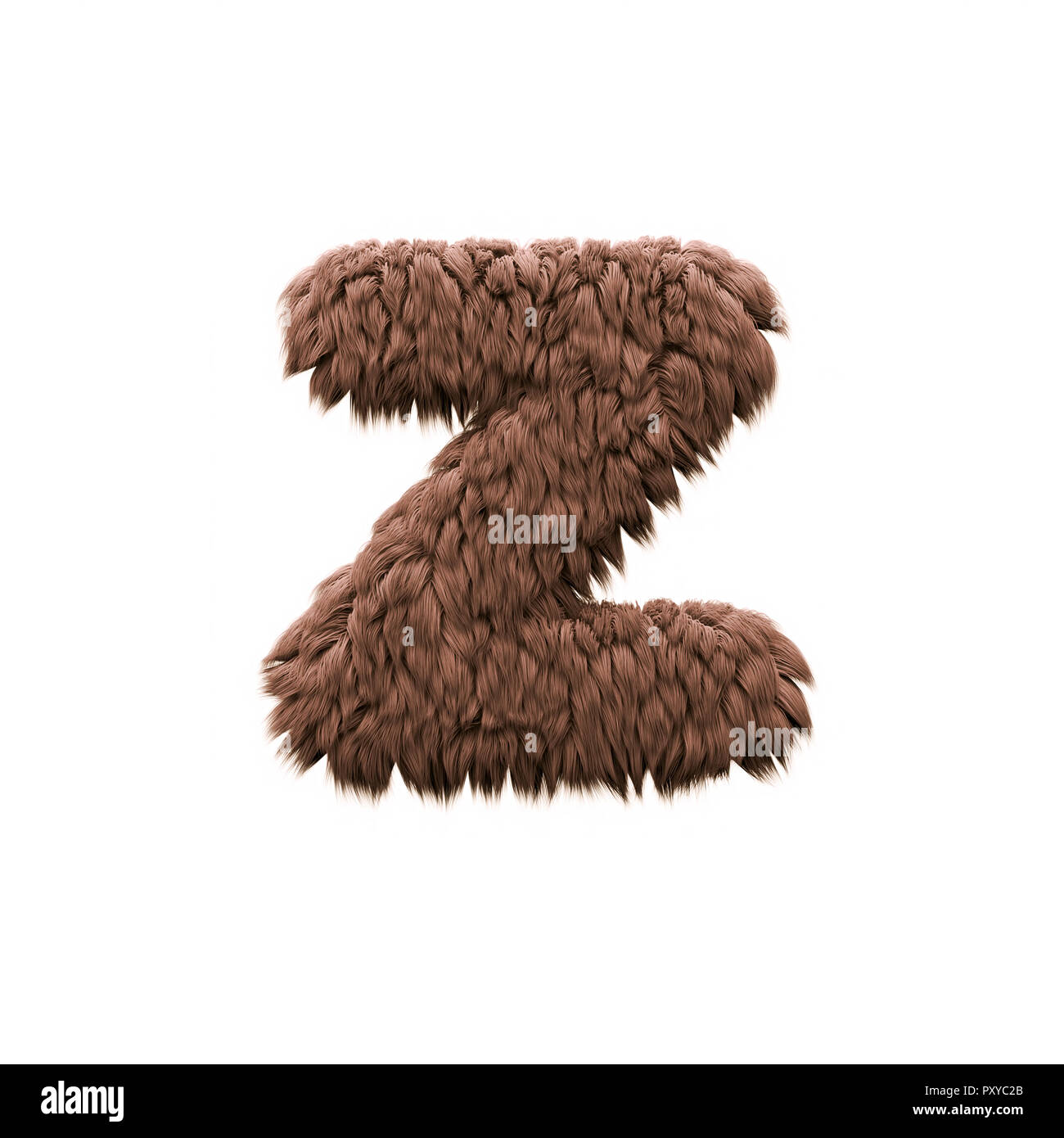 Monster letter Z. Lower-case 3d halloween font isolated on white ...