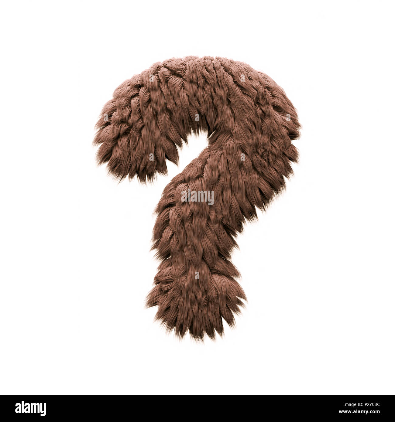 Monster interrogation point. 3d halloween symbol isolated on white ...