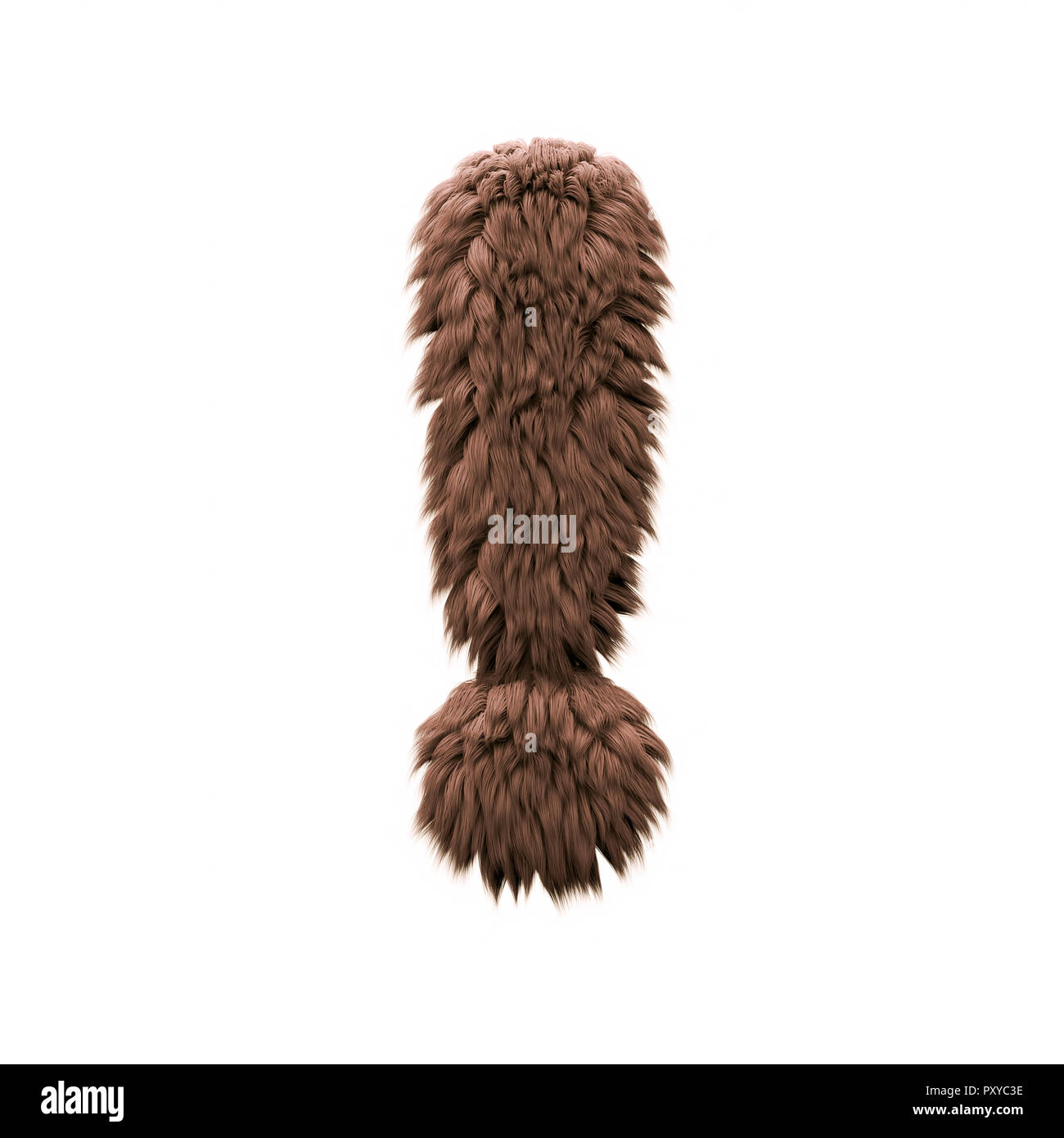 Monster exclamation point. 3d halloween symbol isolated on white ...