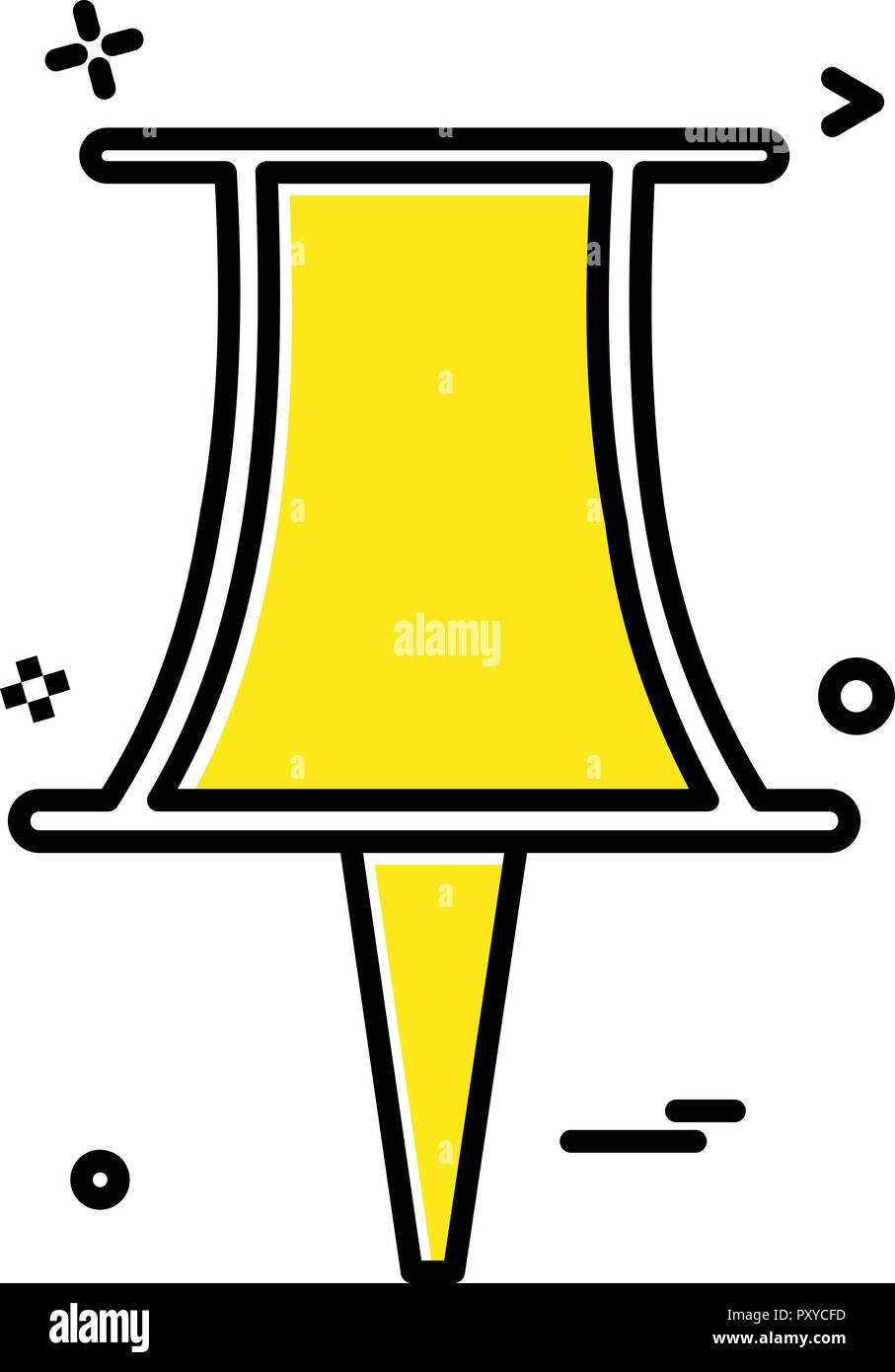 Pin icon design vector Stock Vector Image & Art - Alamy