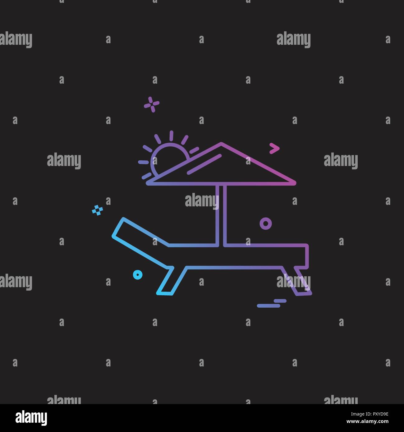 Beach icon design vector Stock Vector Image & Art - Alamy