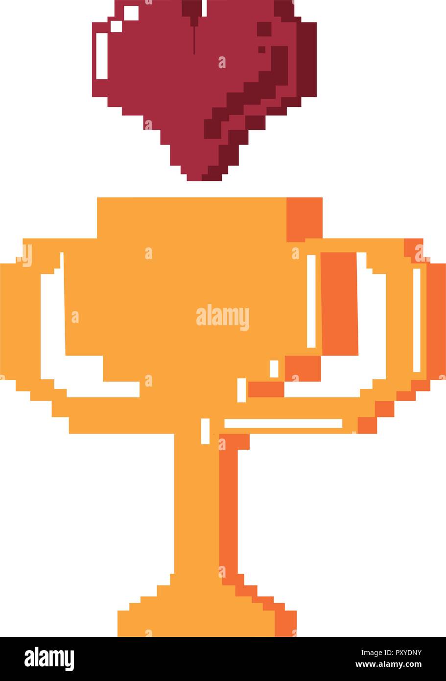 Videogame pixelated cup Stock Vector Image & Art - Alamy