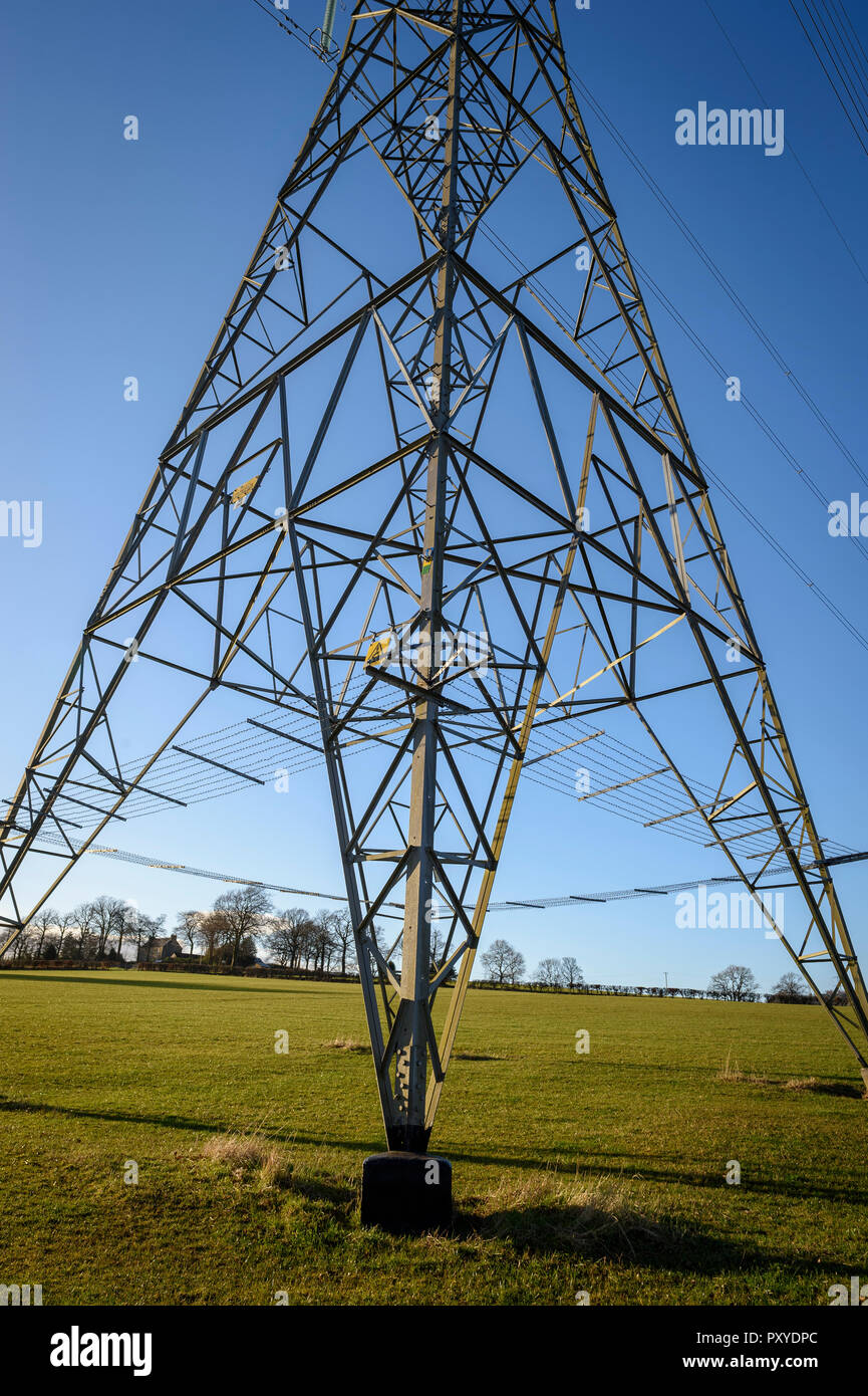 Base of an electricity pylon Stock Photo - Alamy