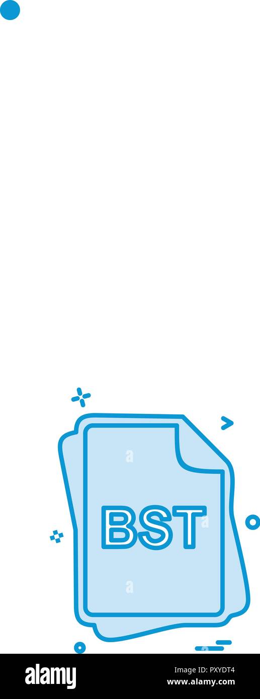 BST file type icon design vector Stock Vector Image & Art - Alamy