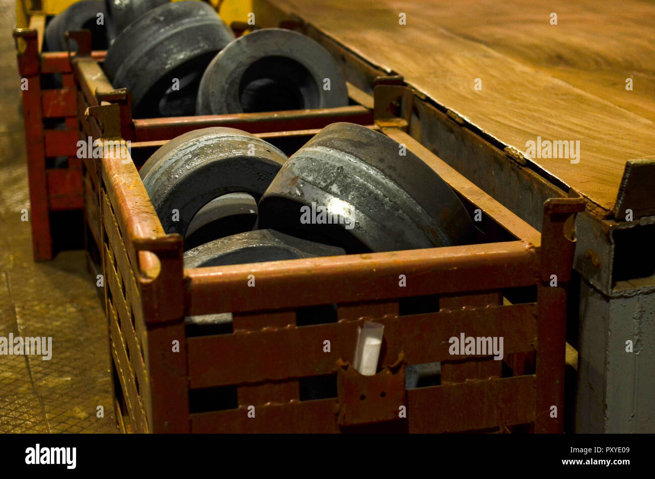 Huge heavy round metal stamped products, iron spare parts for large ...