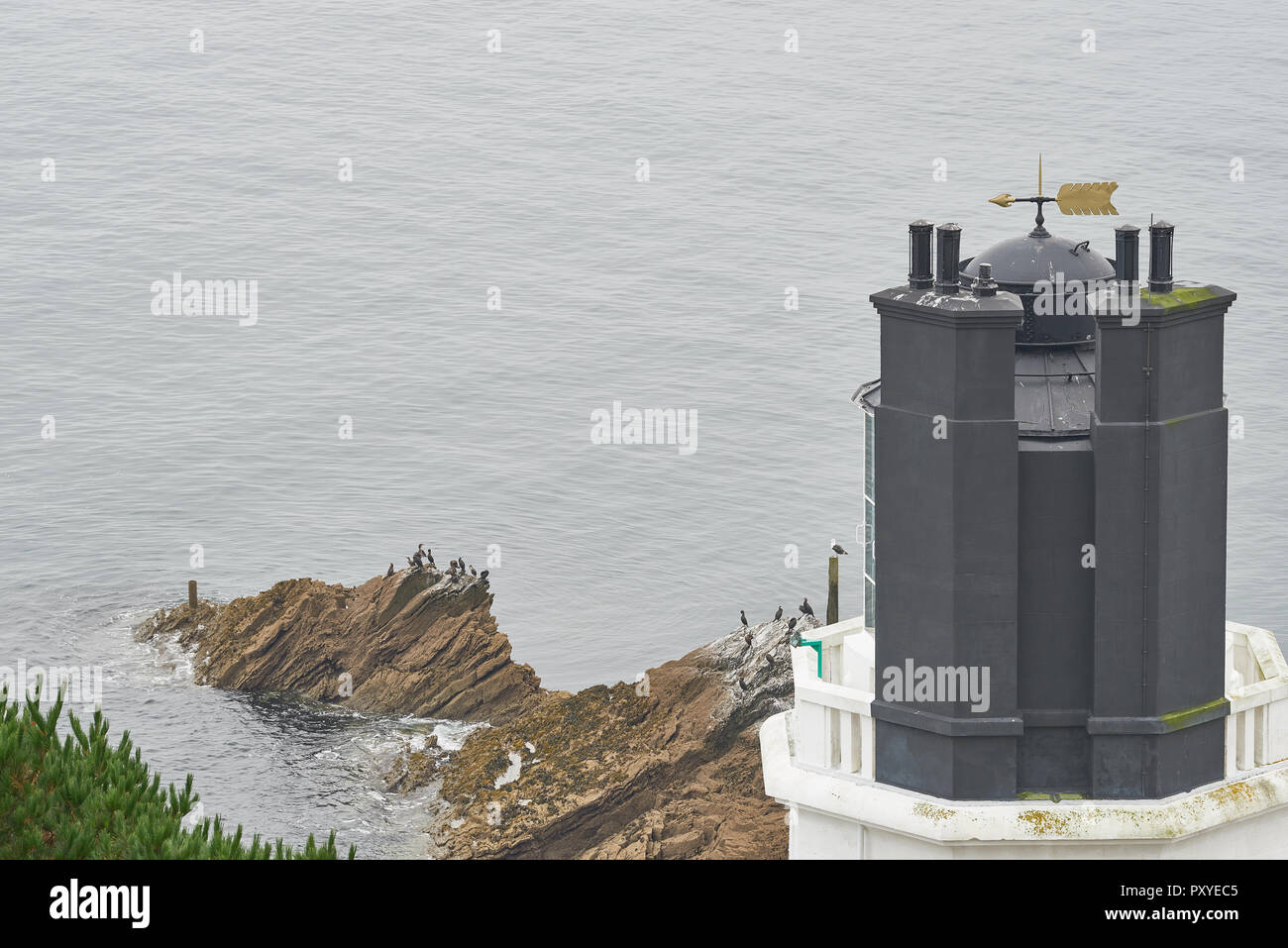 The lighthouse at St Anthony's Head, next the English Channel, Roseland ...
