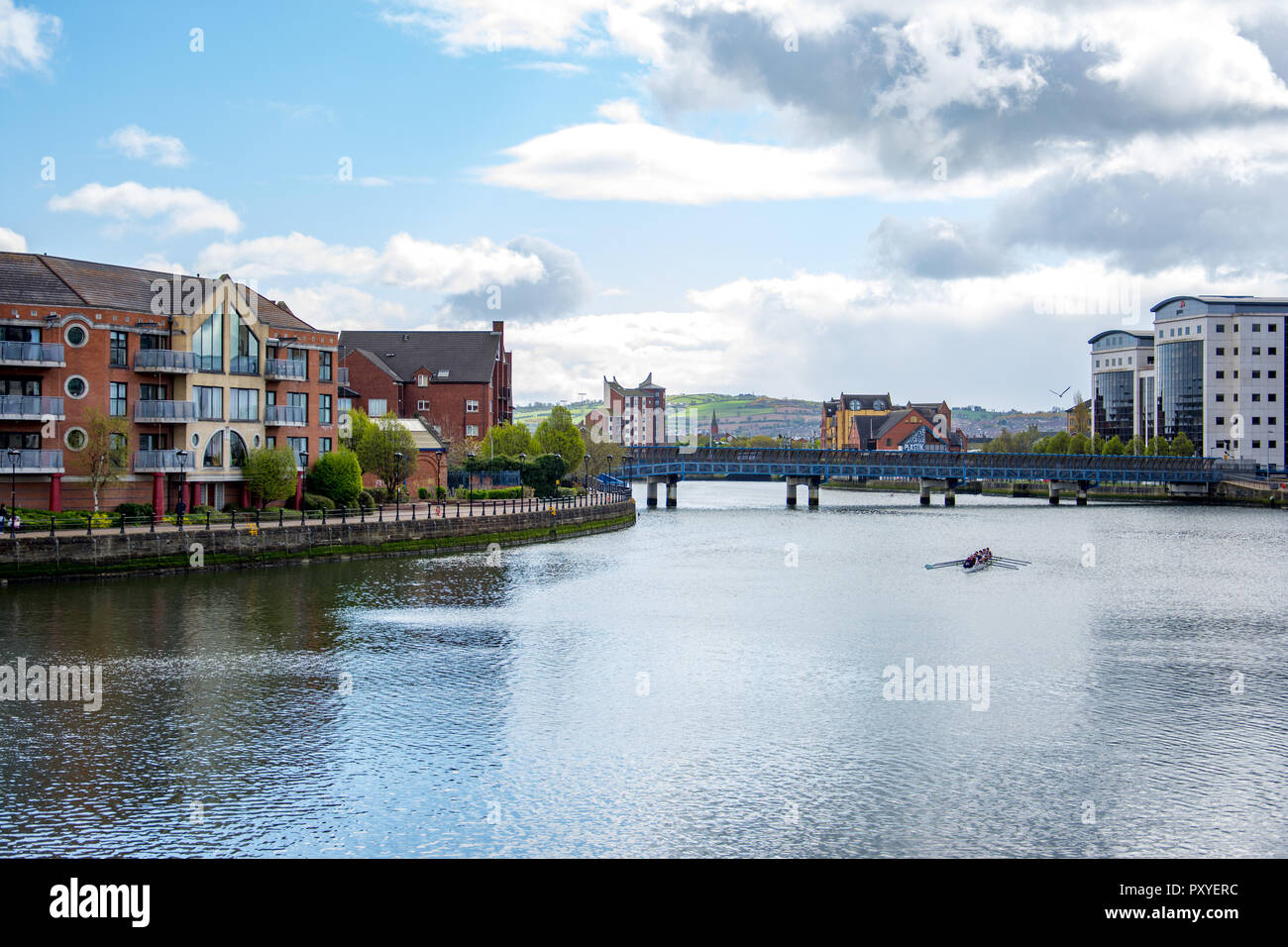 Belfast City and Lagan River Stock Photo - Alamy