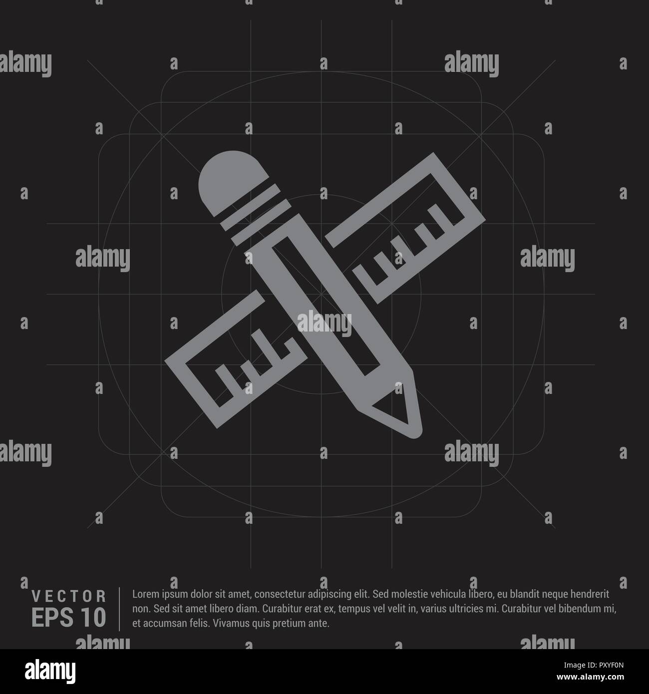 pencil scale icon Stock Vector Image & Art - Alamy