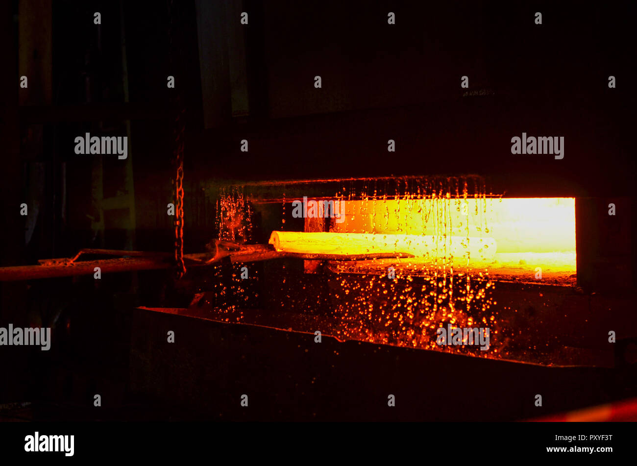 Production of steel in a steel mill - production in heavy industry ...