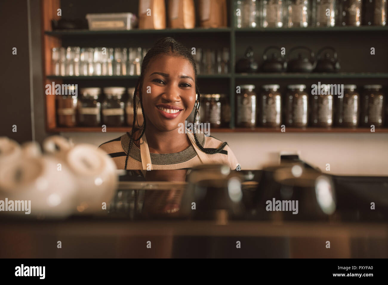 Behind counter coffee shop hi-res stock photography and images - Alamy