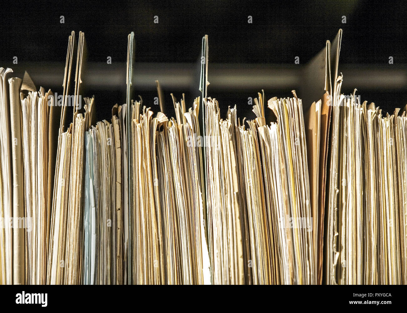 Akten in Haengeregistratur, Detail Stock Photo - Alamy