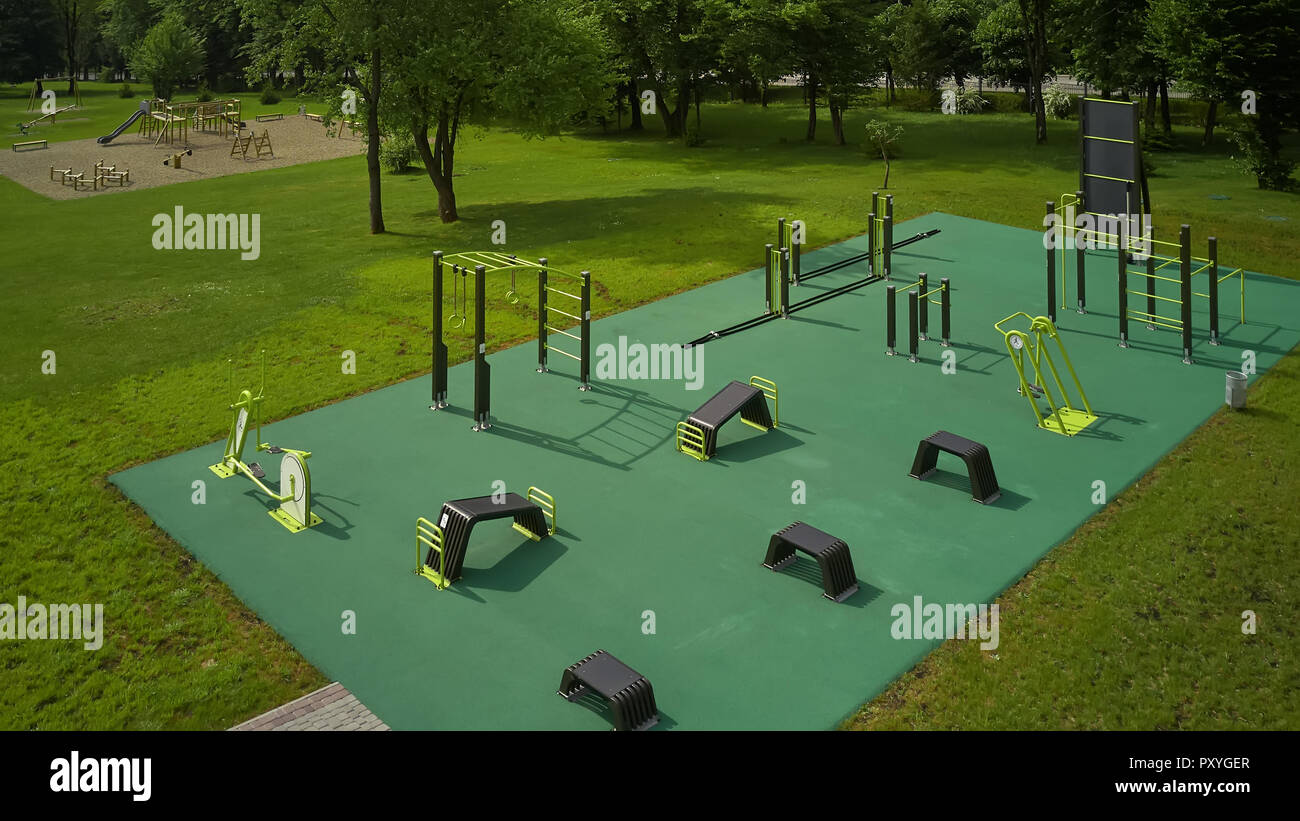 sports ground top view, sports lifestyle concept Stock Photo - Alamy