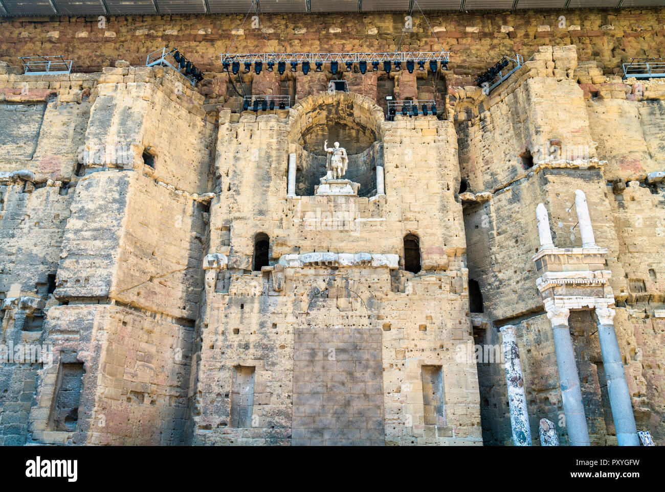 Roman amphitheatre orange hi-res stock photography and images - Alamy
