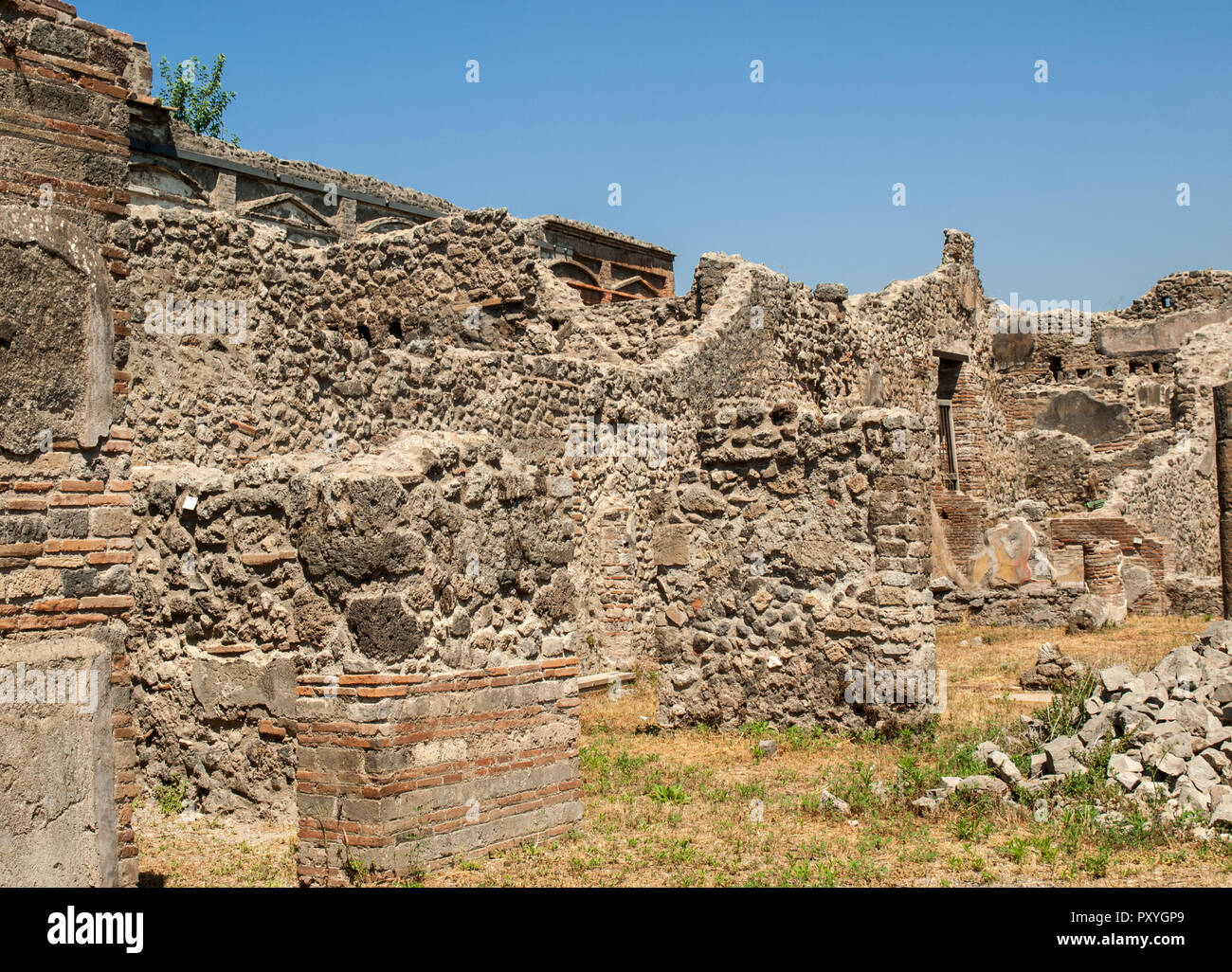 Ancient city of Pompeii, Italy. Roman town destroyed by Vesuvius ...