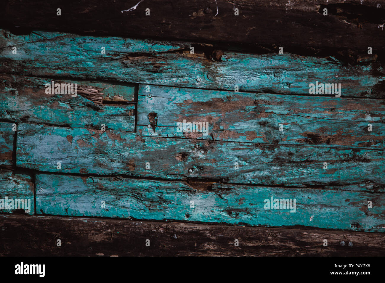 Textures on an old wooden boat Stock Photo - Alamy