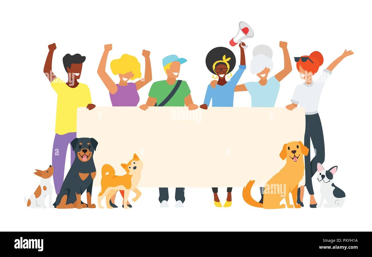 Dog with political sign Stock Vector Images - Alamy