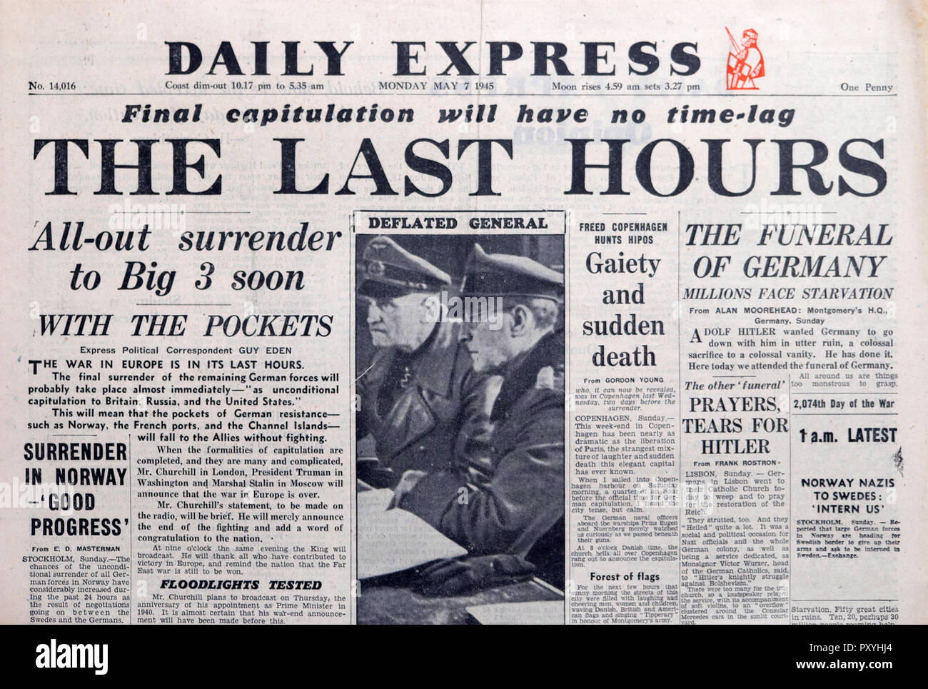 Newspaper Front Pages WW2
