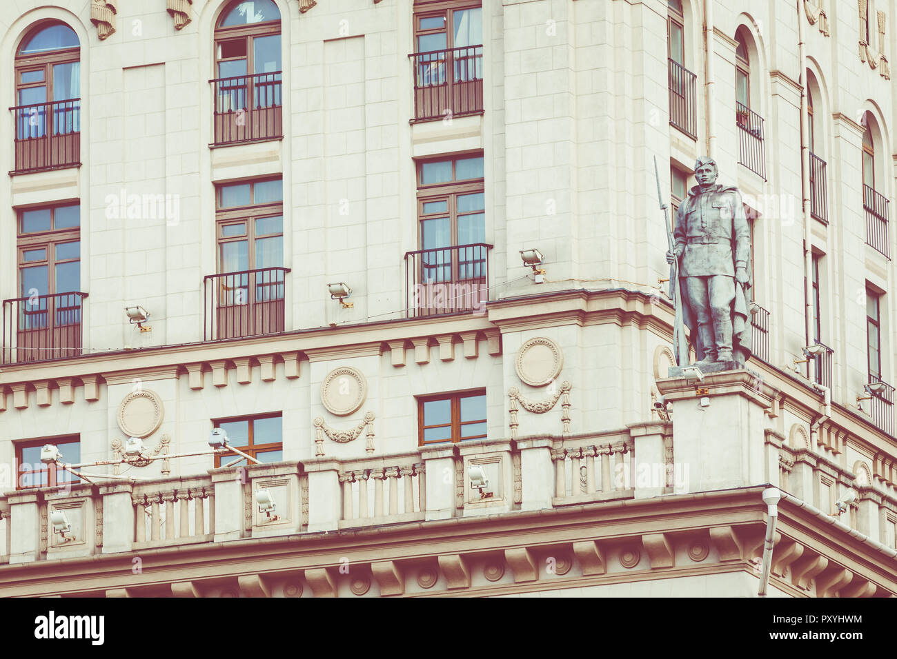Detailed view of The Gates Of Minsk. Soviet Heritage. Famous Landmark ...