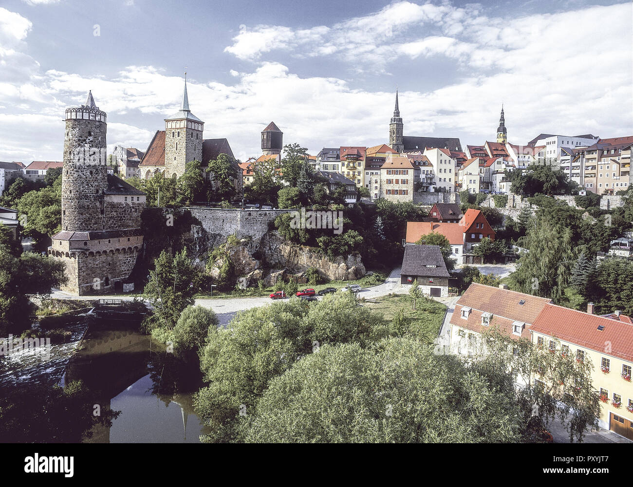 Bautzen, Altstadt mit Stadtmauer, Sachsen, Deutschland Stock Photo - Alamy