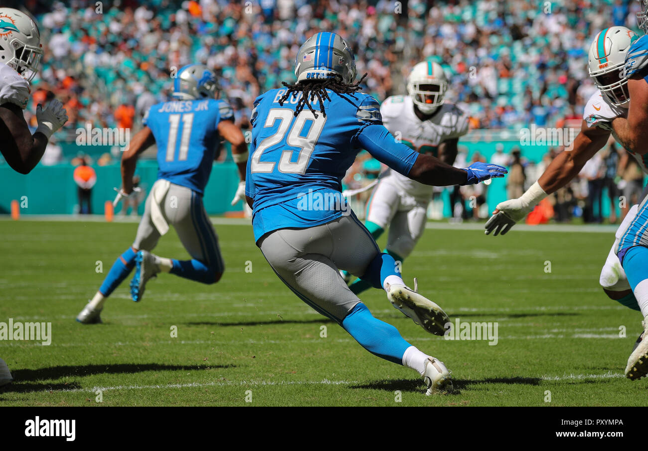 Miami Gardens, Florida, USA. 21st Oct, 2018. Detroit Lions running back ...