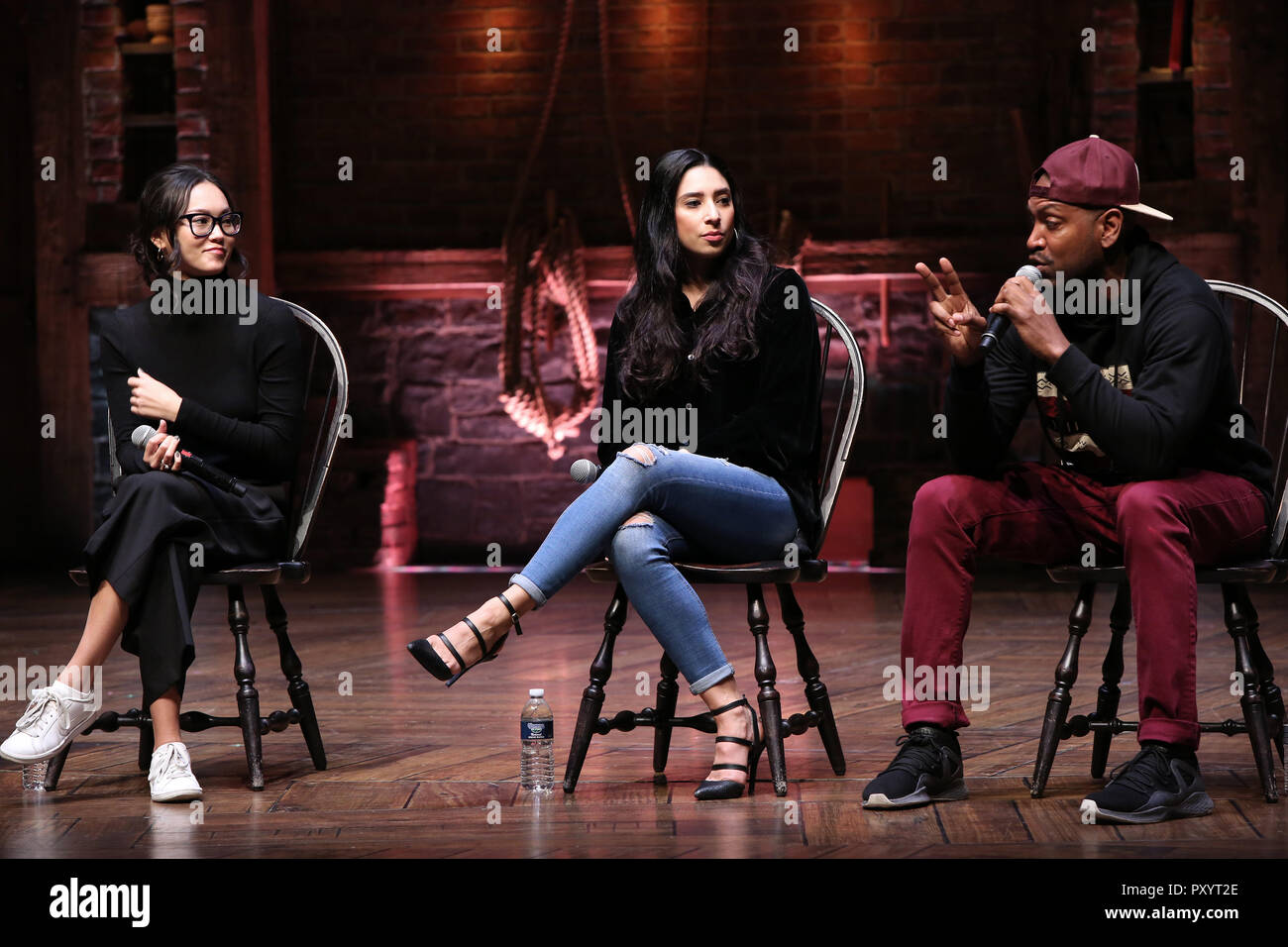 Sabrina imamura, Lauren Boyd and Bryan Terrell Clark attends the cast Q ...