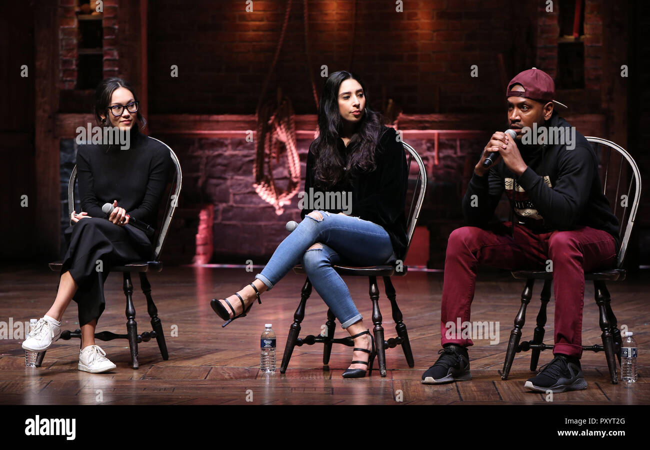 Sabrina imamura, Lauren Boyd and Bryan Terrell Clark attends the cast Q ...