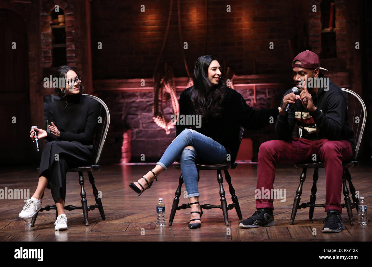 Sabrina imamura, Lauren Boyd and Bryan Terrell Clark attends the cast Q ...