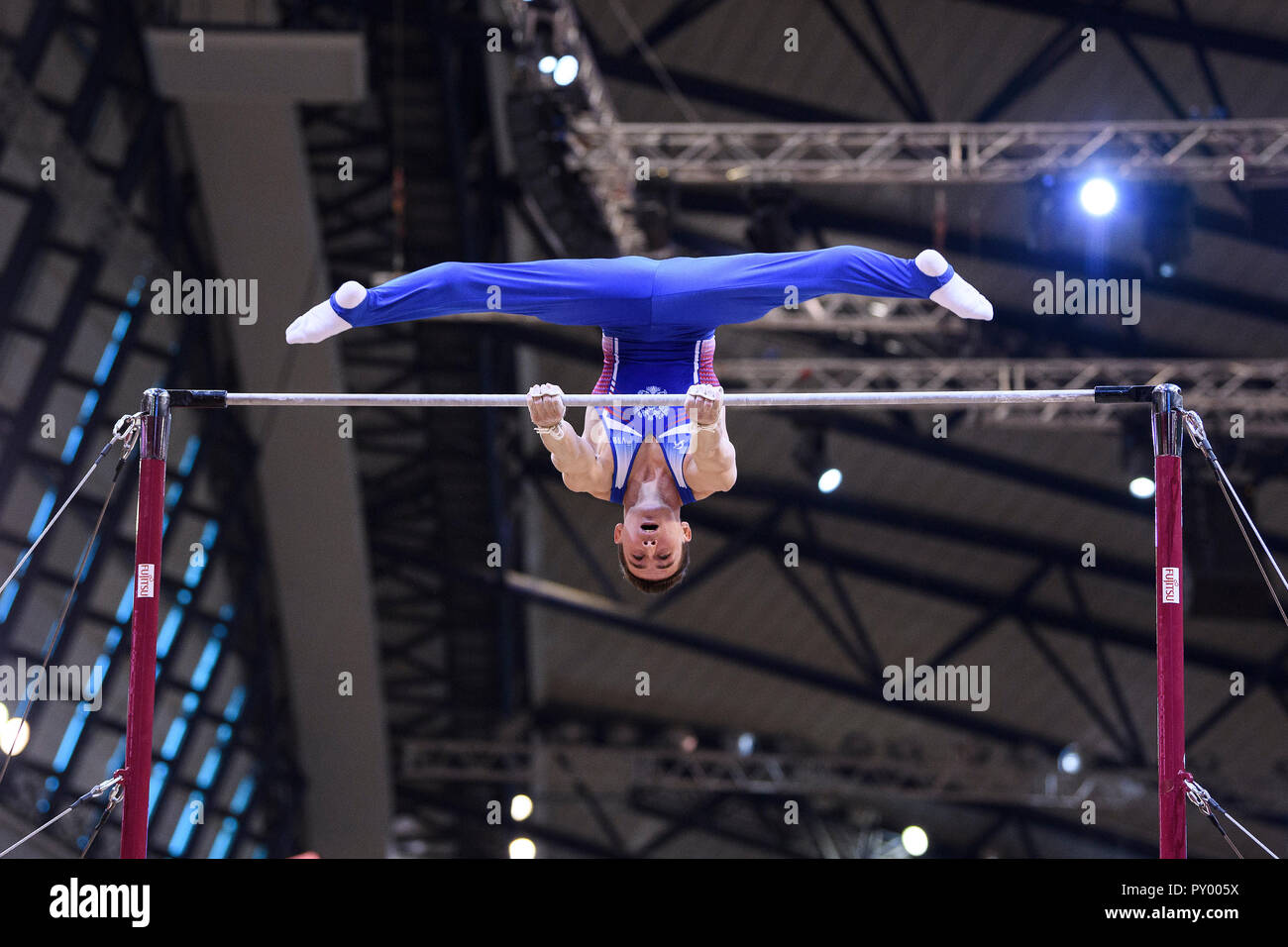 Doha, Qatar. 25th Oct, 2018. David Belyavskiy (Russia) on the ...